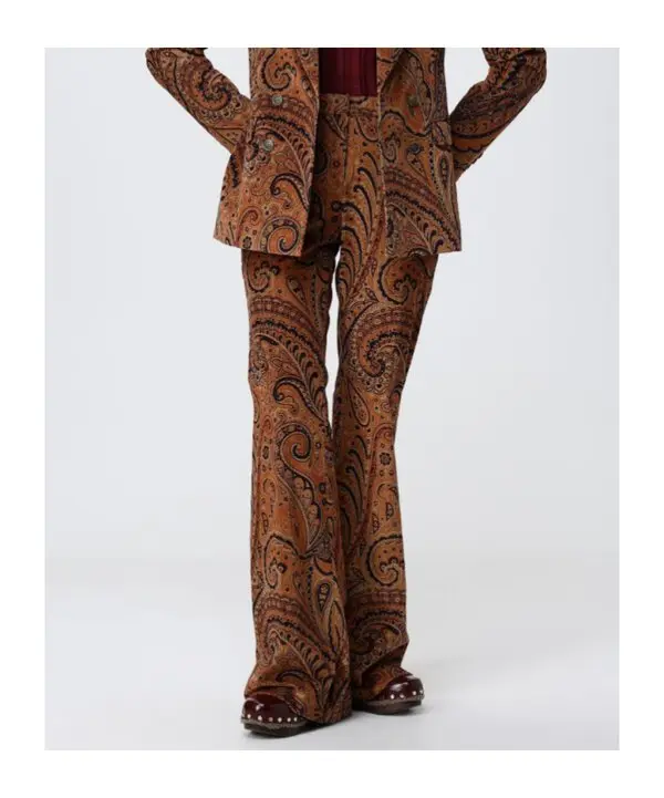 Etro Paisley Print High-waisted Flare Trousers