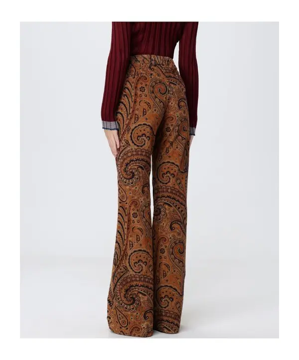 Etro Paisley Print High-waisted Flare Trousers
