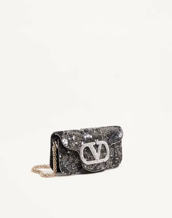 Valentino Garavani Embellished Foldover Small Shoulder Bag