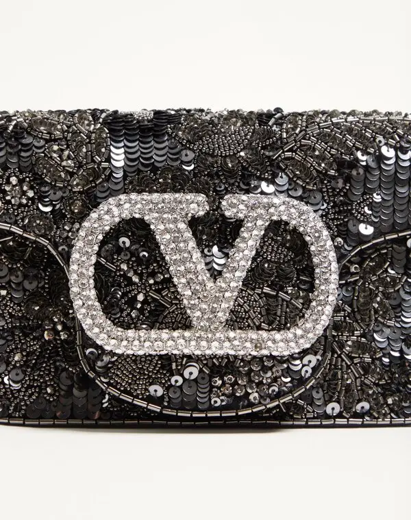 Valentino Garavani Embellished Foldover Small Shoulder Bag