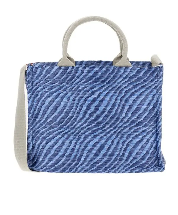 Marni Logo Embroidered Tote Bag - Blue