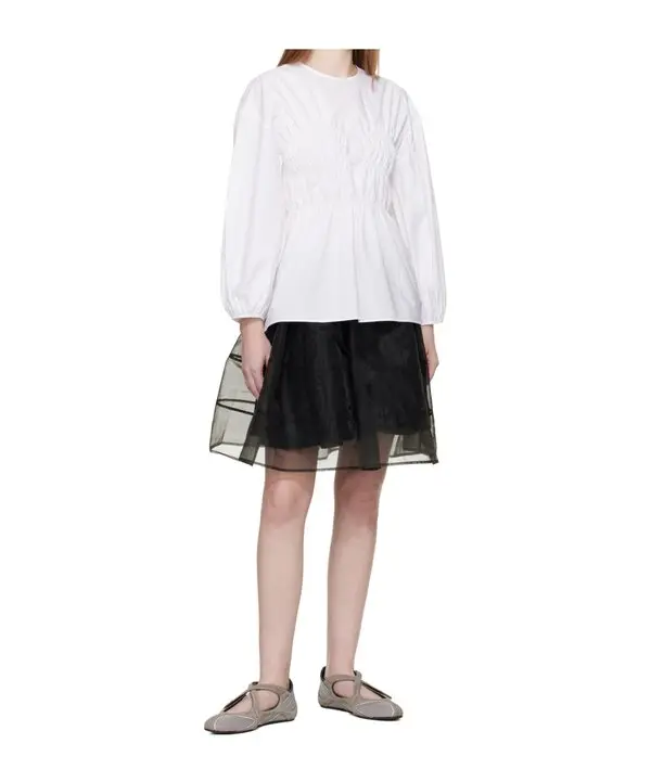 Cecilie Bahnsen Organic Cotton Mesh Mini Skirt