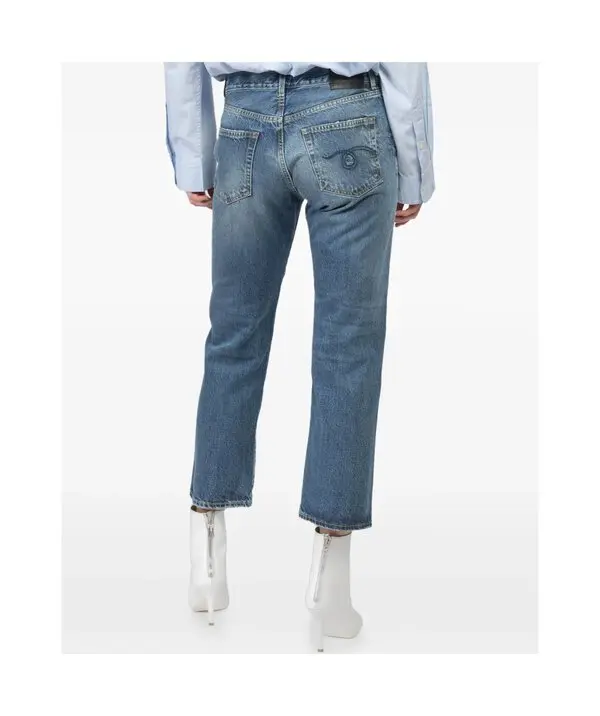 R13 Cropped Straight Jeans