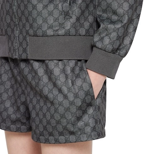 Gucci Allover Gg Monogram Technical Jersey Shorts