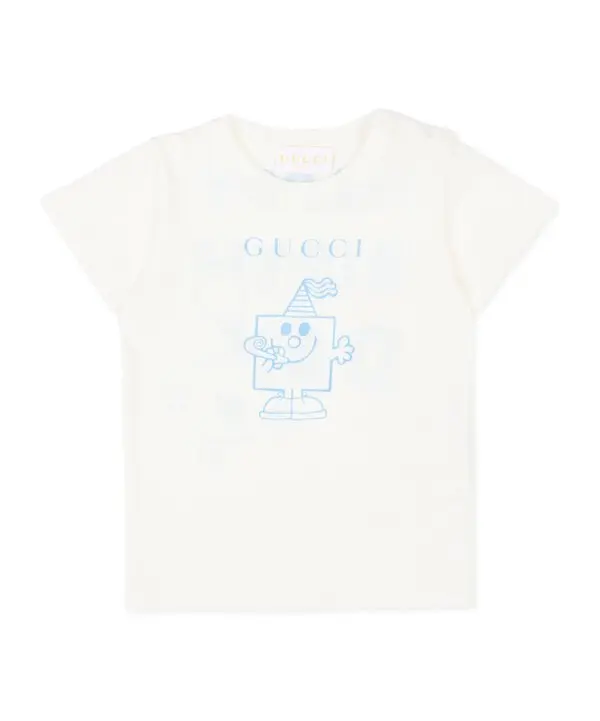 Gucci Baby Cotton T-shirt With Graphic Print - White