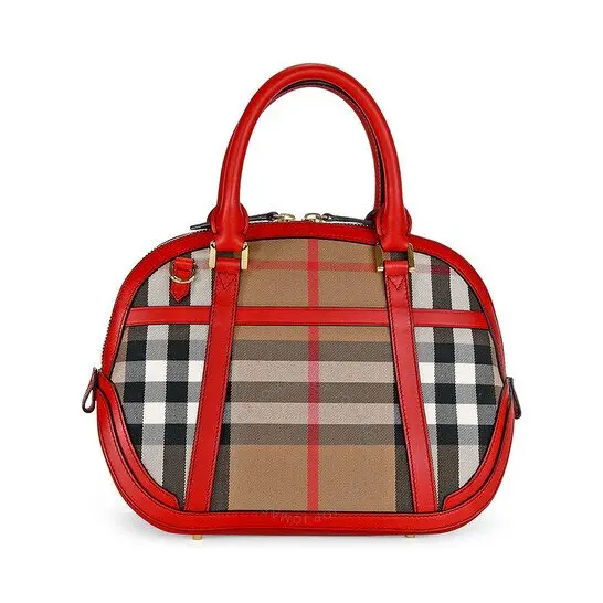 Burberry Checked Top Handle Handbag
