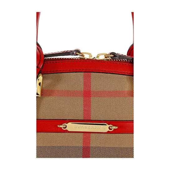 Burberry Checked Top Handle Handbag