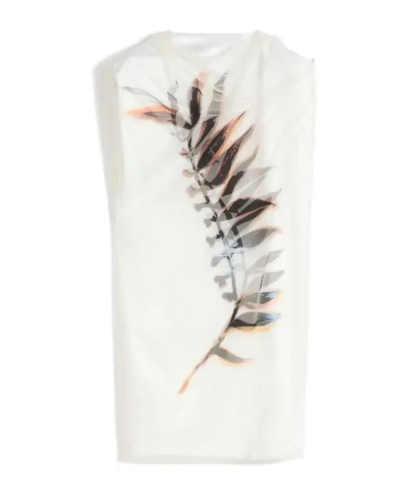 Sportmax Stretch Jersey Dress With V-neck And Printed Detail - White