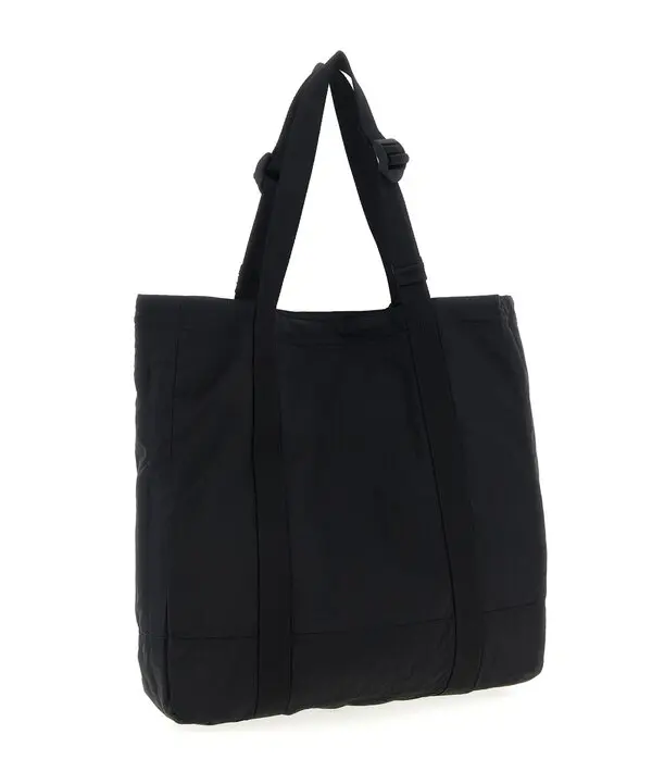 Stone Island Logo Patch Shopping Bag - Black