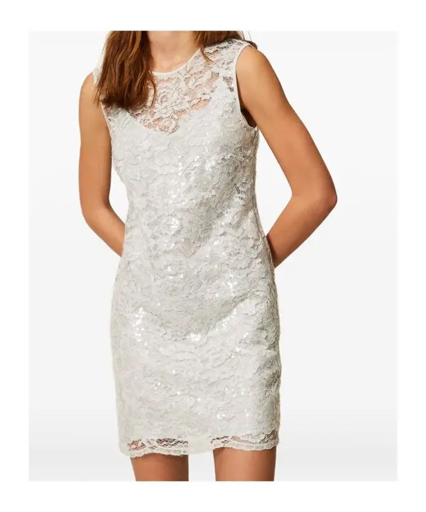 TWINSET Sequin Lace Mini Dress