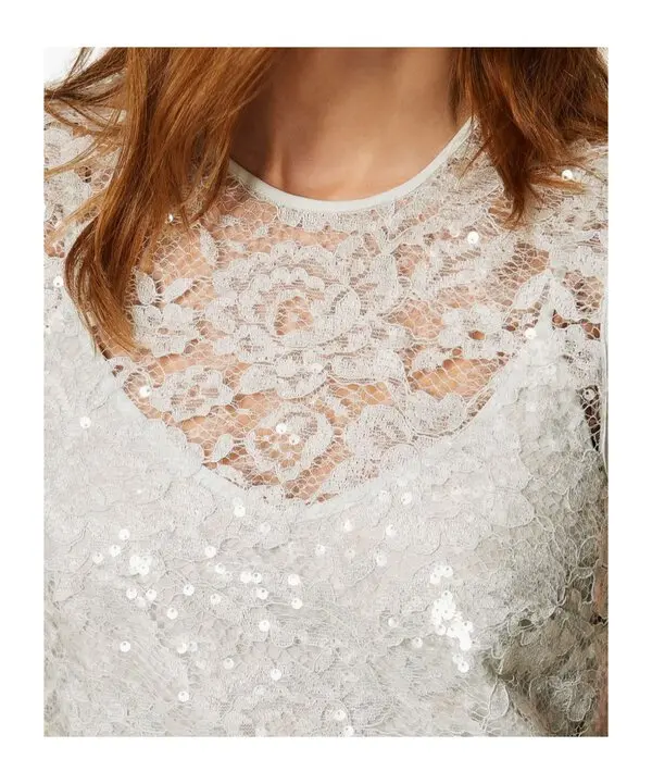 TWINSET Sequin Lace Mini Dress
