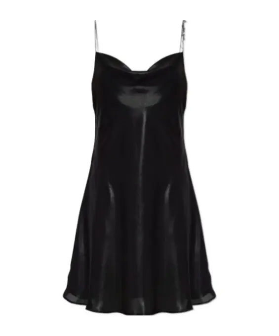 DIESEL® D-mintel Chain Strap Mini Dress - Black