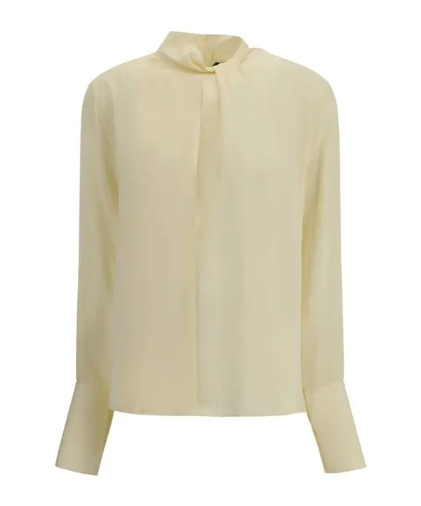 TOM FORD Long Sleeved Satin Blouse - Nude