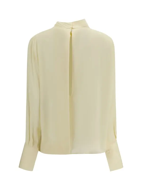 TOM FORD Long Sleeved Satin Blouse - Nude