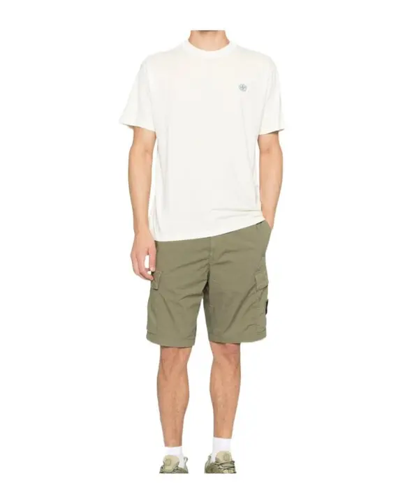 Stone Island Logo Patch Crewneck T-shirt - White