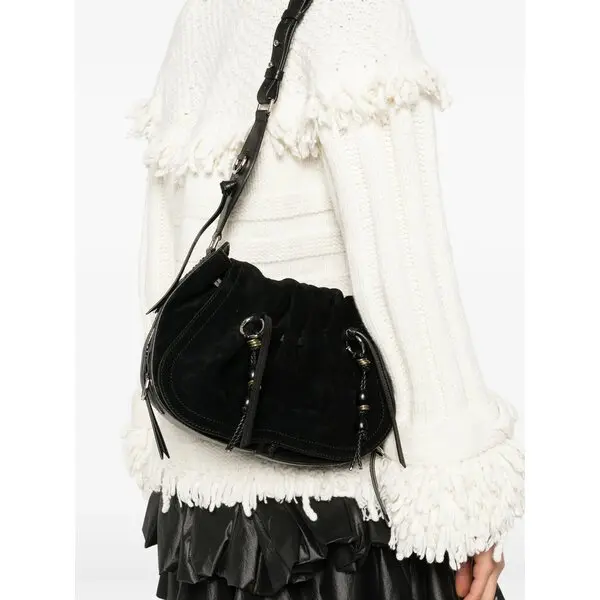 Isabel Marant Étoile Bolton Suede Shoulder Bag - Black