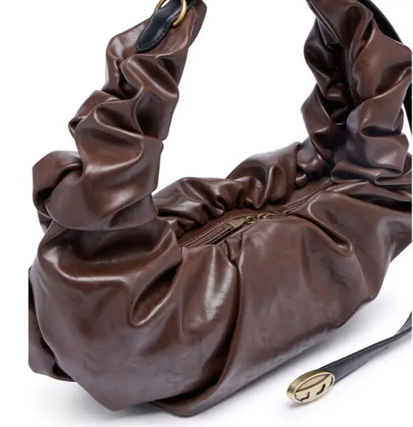 DIESEL® L Grab-d Gathered Shoulder Bag - Brown