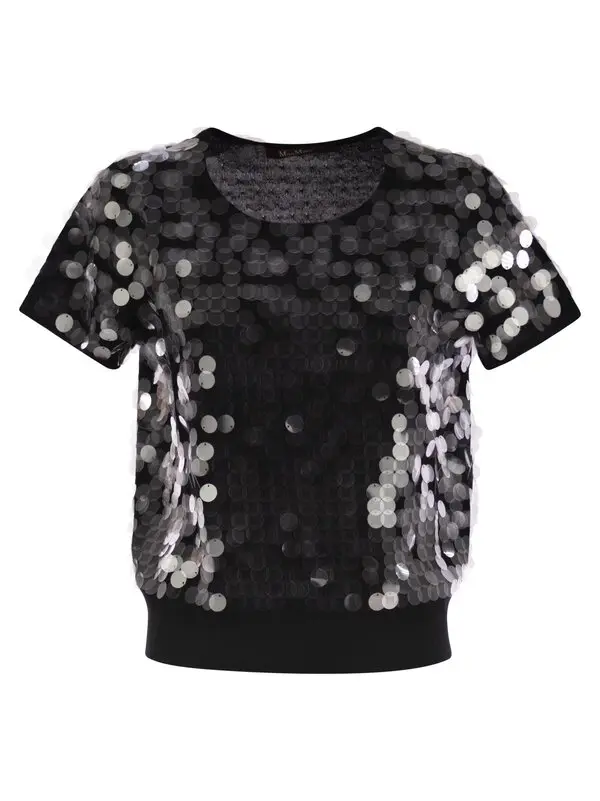 Max Mara Saio Sequin Embellished Jumper - Black