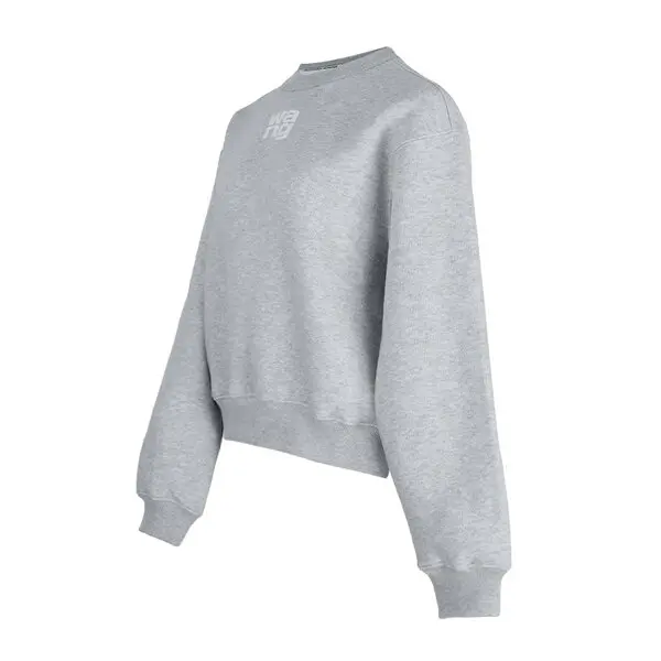 Alexander Wang Logo Printed Crewneck Sweatshirt - Light Grey