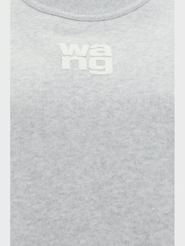 Alexander Wang Logo Printed Crewneck Sweatshirt - Light Grey