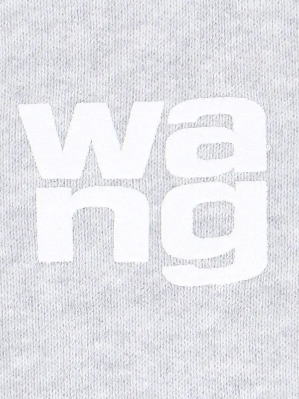 Alexander Wang Logo Printed Crewneck Sweatshirt - Light Grey