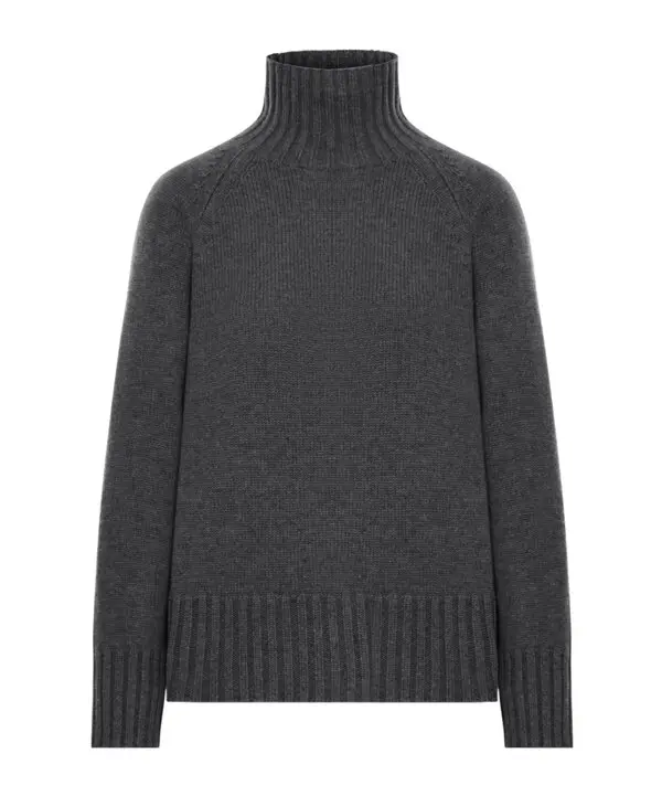 Max Mara Mantova High-neck Knitted Jumper - Grey