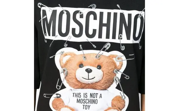 Moschino Printed Dress With Logo And Teddy Bear Graphic