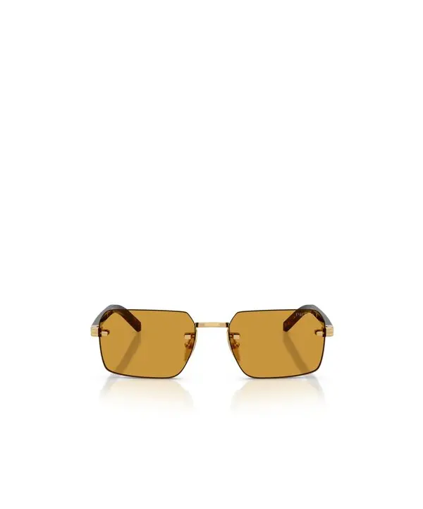 Prada Rimless Rectangle Sunglasses - Brown