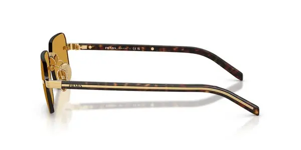 Prada Rimless Rectangle Sunglasses - Brown