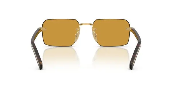 Prada Rimless Rectangle Sunglasses - Brown