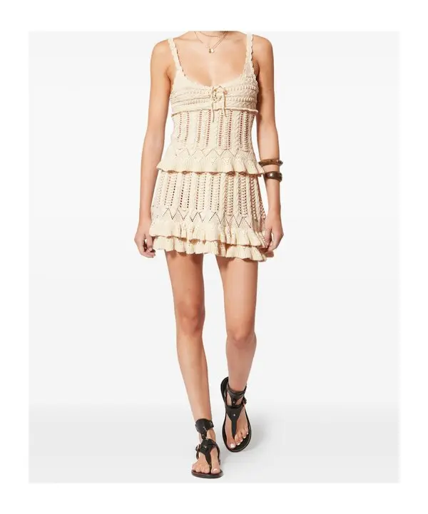 Isabel Marant Étoile Nelle Crocheted Ruffled Skirt