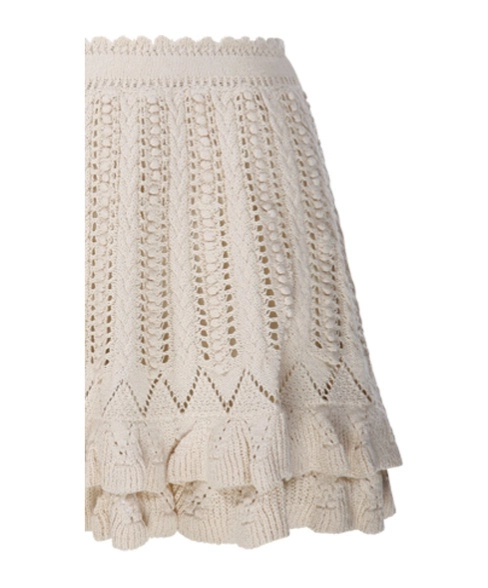 Isabel Marant Étoile Nelle Crocheted Ruffled Skirt
