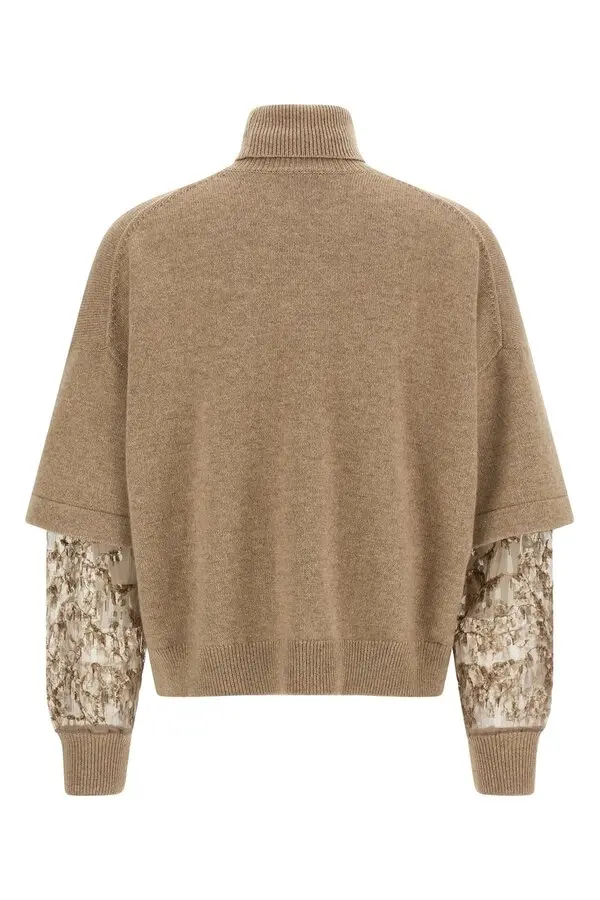 Brunello Cucinelli Sequin-embellished High-neck Sweater