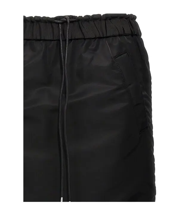Sacai Pleated Drawstring Midi Skirt