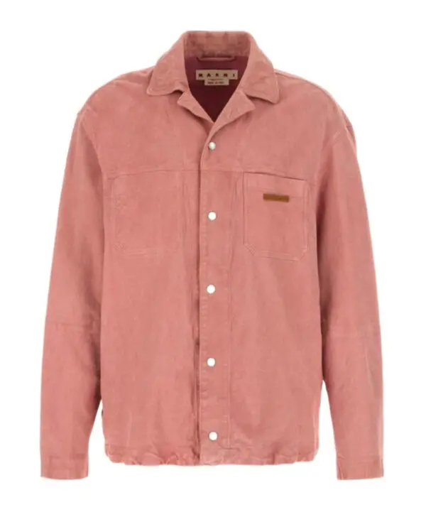 Marni Snap-button Leather Shirt - Pink