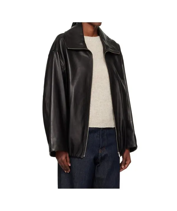 Nour Hammour Noah Leather Zip-up Jacket