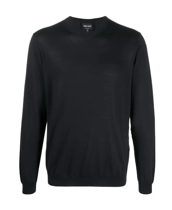 Giorgio Armani Crew Neck Sweatshirt - Black