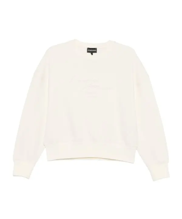 Emporio Armani Embroidered Logo Sweatshirt - White
