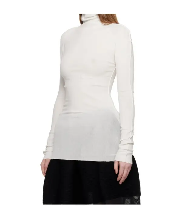 Issey Miyake High Neck Long Sleeve Knitwear