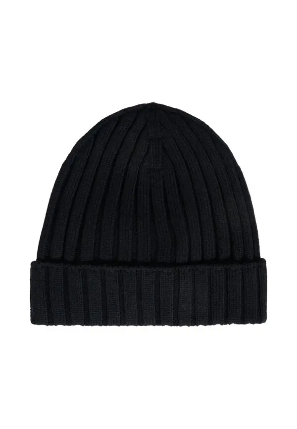 Moncler Logo-patch Beanie - Blue