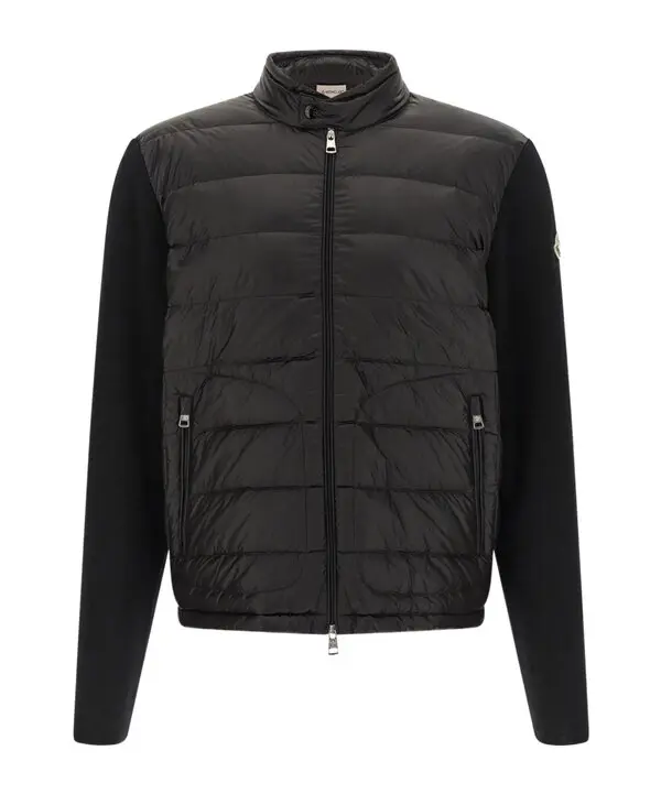 Moncler Zip-up Padded Cardigan - Black