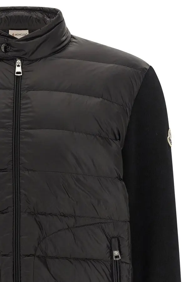 Moncler Zip-up Padded Cardigan - Black