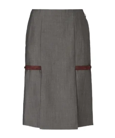 Fendi Mohair Midi Skirt With Side Slits