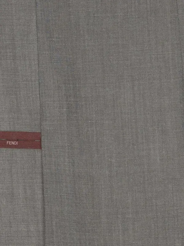 Fendi Mohair Midi Skirt With Side Slits