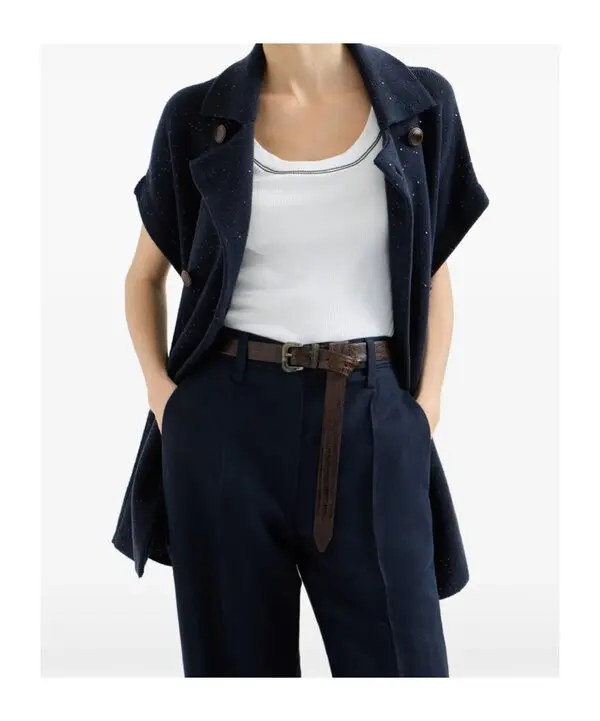 Brunello Cucinelli Double Breasted Knitted Vest