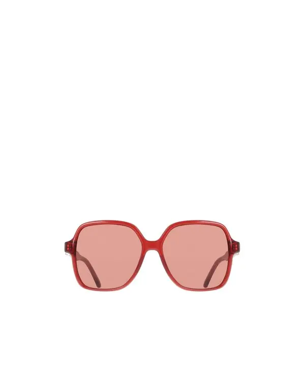 FERRAGAMO Oversized Sunglasses - Transparent Red