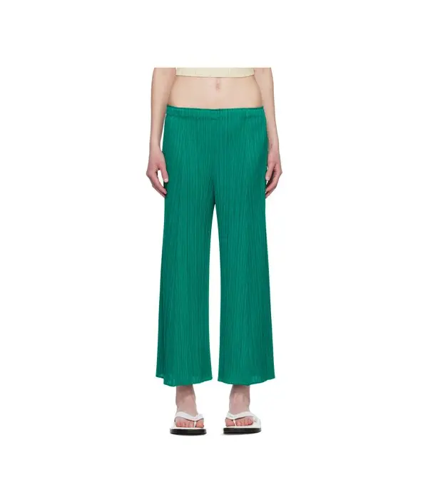 PLEATS PLEASE BY ISSEY MIYAKE Pleated Knit Wide Leg Pants