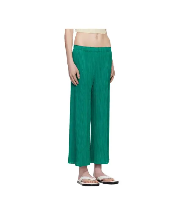 PLEATS PLEASE BY ISSEY MIYAKE Pleated Knit Wide Leg Pants