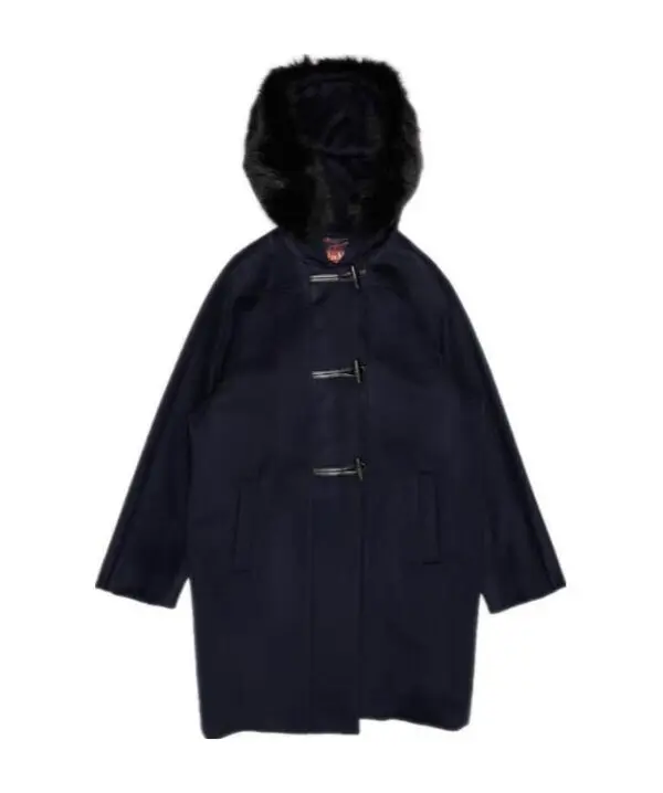 Max Mara Hooded Wool Coat With Fur Trim