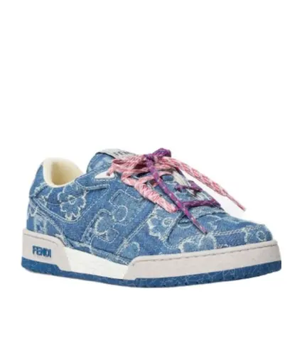 Fendi Match Ff Jacquard Low-top Sneakers - Blue